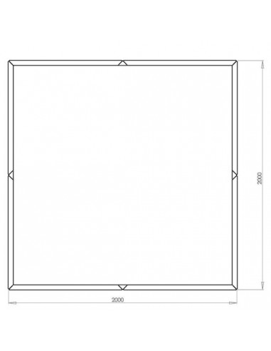 Miami højbed uden bund H80 x B200 x D200 cm i corten stål